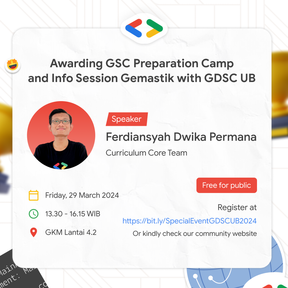 Awarding GSC Preparation Camp dan Info Session Gemastik with GDSC UB - Dicoding Indonesia