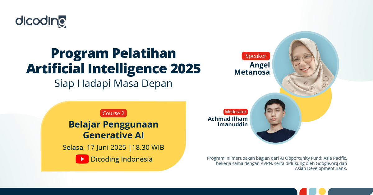 Pelatihan Artificial Intelligence 2025 - Live Session - Dicoding Indonesia