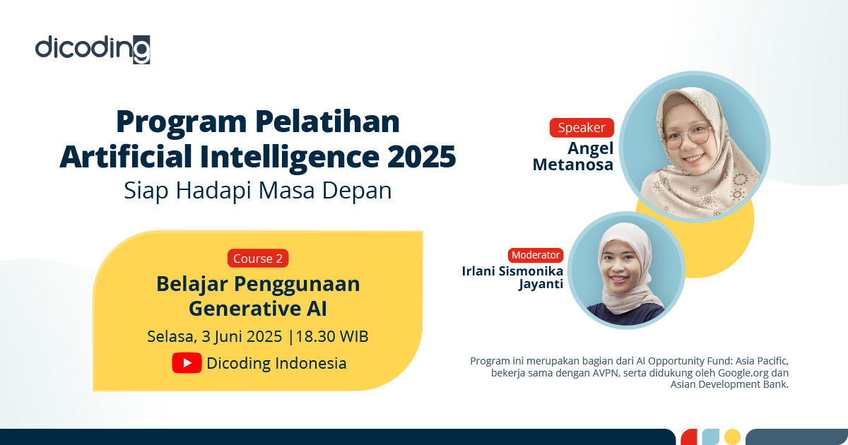 Pelatihan Artificial Intelligence 2025 - Live Session - Dicoding Indonesia