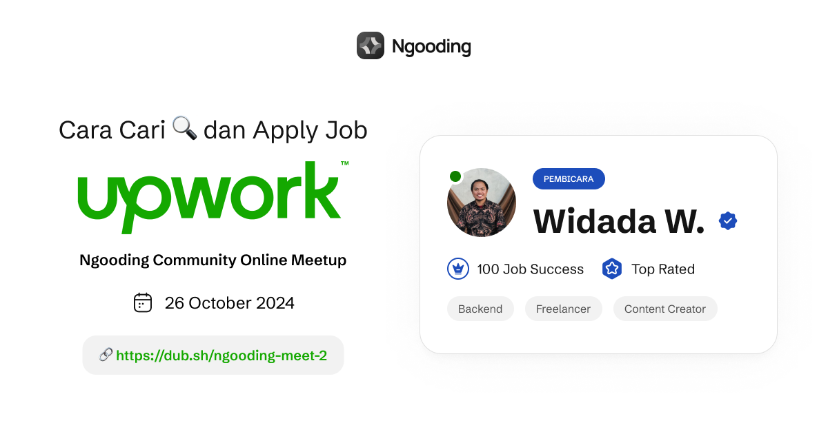 Cara Mencari dan Melamar Pekerjaan di Upwork - Ngooding Online Meetup - Dicoding Indonesia