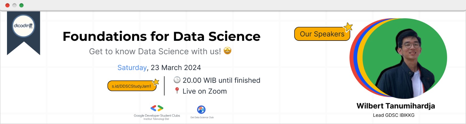 Data Science Study Group: Foundations for Data Science - Dicoding Indonesia