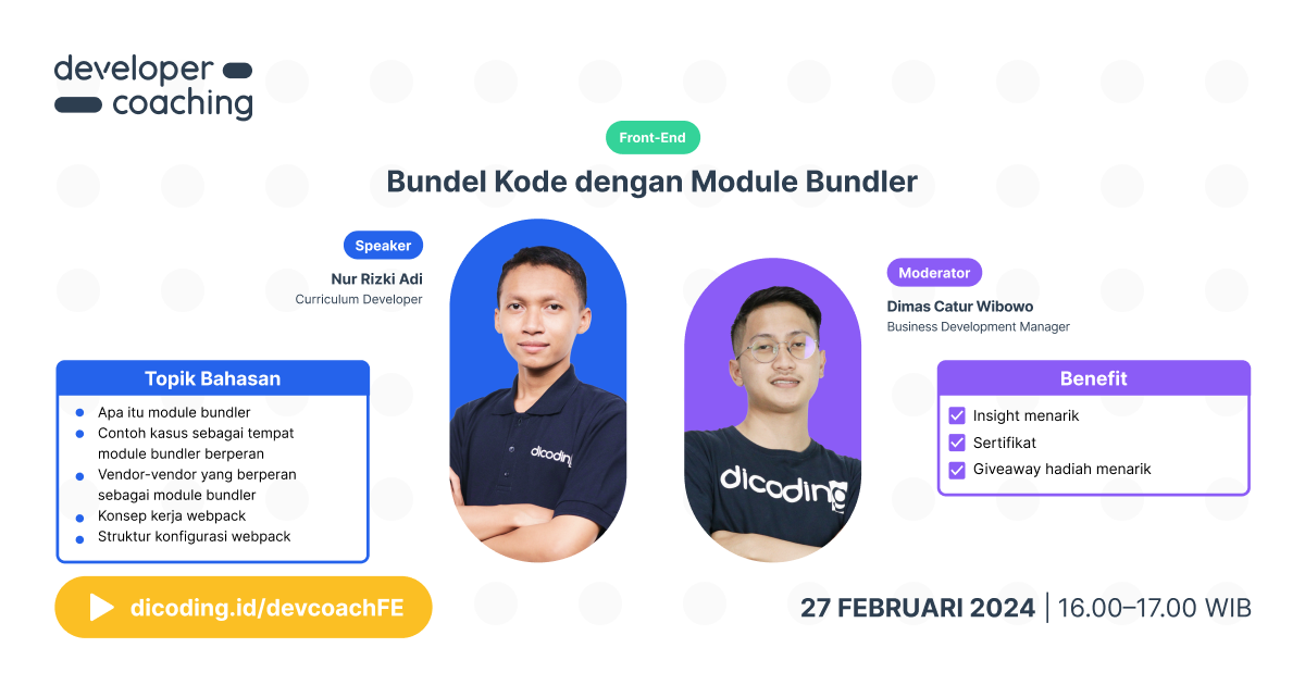 DevCoach 135 : Front-End | Bundel Kode dengan Module Bundler - Dicoding ...