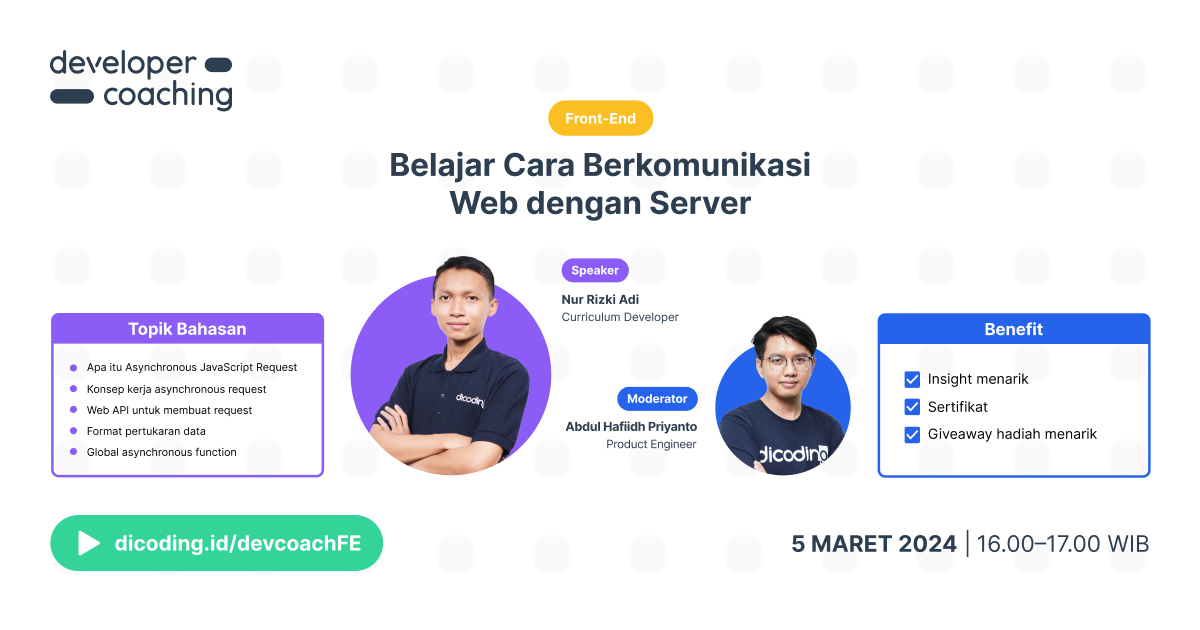 DevCoach 137 : Front-End | Belajar Cara Berkomunikasi Web dengan Server ...