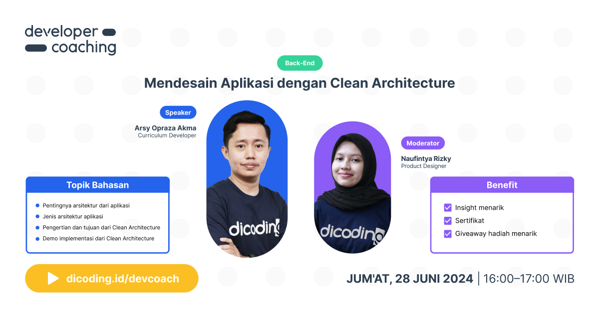 DevCoach 157 : Back-End | Mendesain Aplikasi dengan Clean Architecture ...
