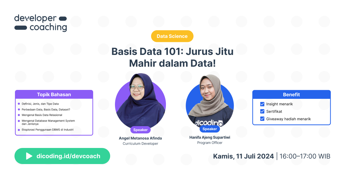 DevCoach 159 : Data Science | Basis Data 101: Jurus Jitu Mahir dalam Data! - Dicoding Indonesia