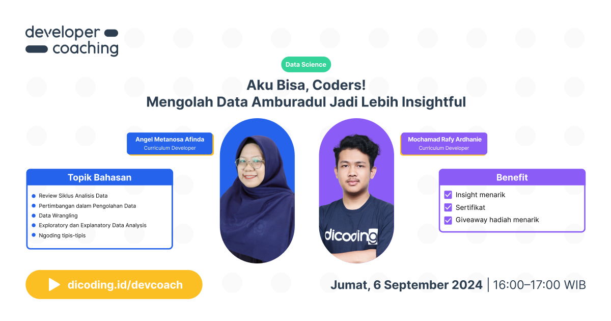 DevCoach 167: Data Science | Aku Bisa, Coders! Mengolah Data Amburadul ...