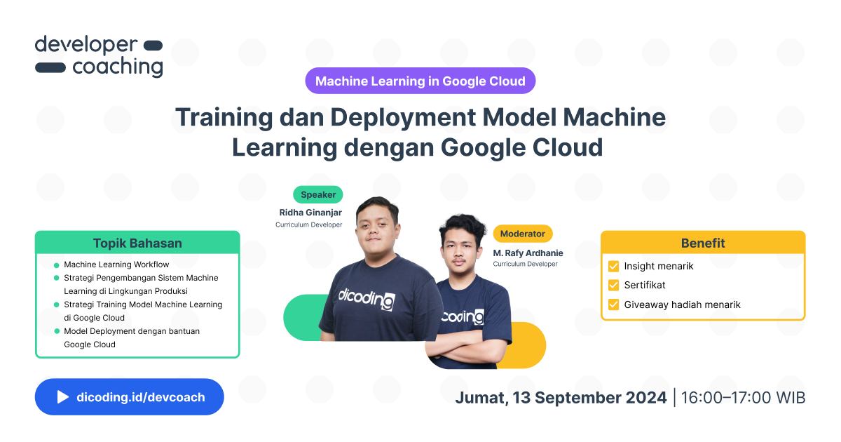 DevCoach 168: ML in Google Cloud | Training dan Deployment Model ...