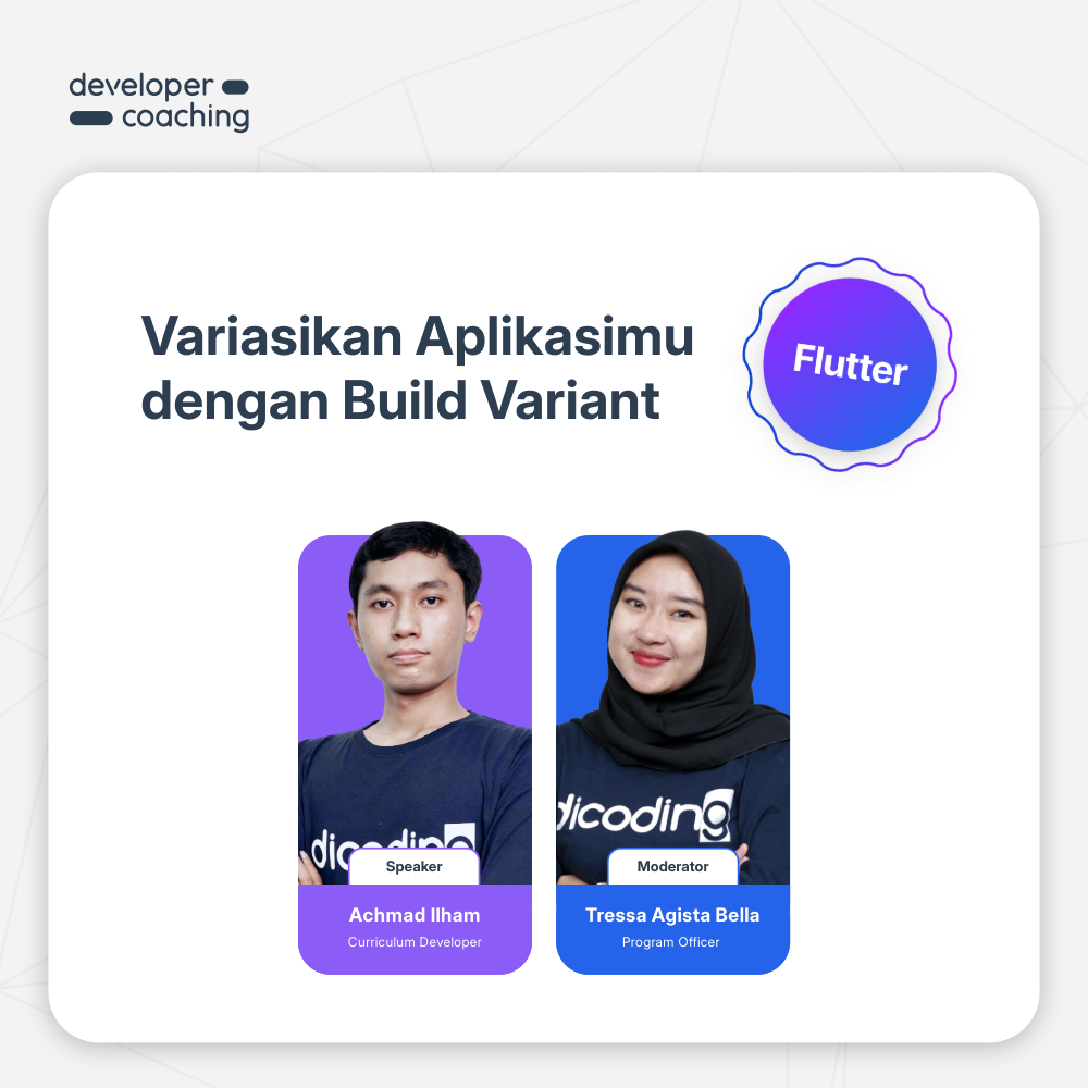 DevCoach 184: Flutter | Variasikan Aplikasimu dengan Build Variant - Dicoding Indonesia