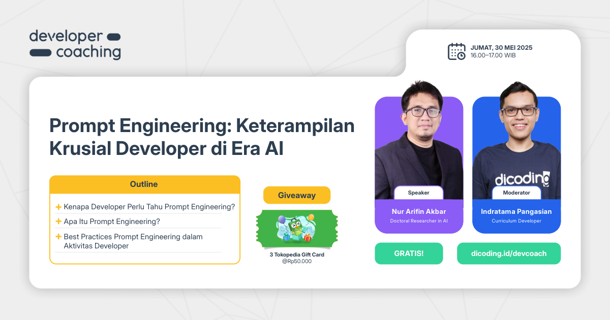 DevCoach 196: Prompt Engineering | Keterampilan Krusial Developer di Era AI - Dicoding Indonesia