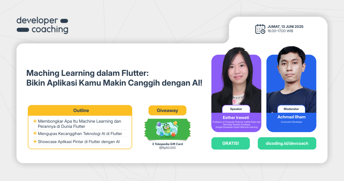 DevCoach 198 | Maching Learning dalam Flutter: Bikin Aplikasi Kamu ...