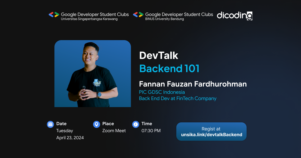 DevTalk : Backend 101 - Dicoding Indonesia