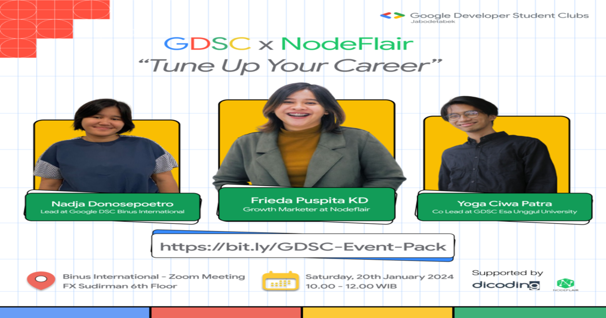 GDSC X NODEFLAIR " TUNE UP YOUR CAREER" - Dicoding Indonesia