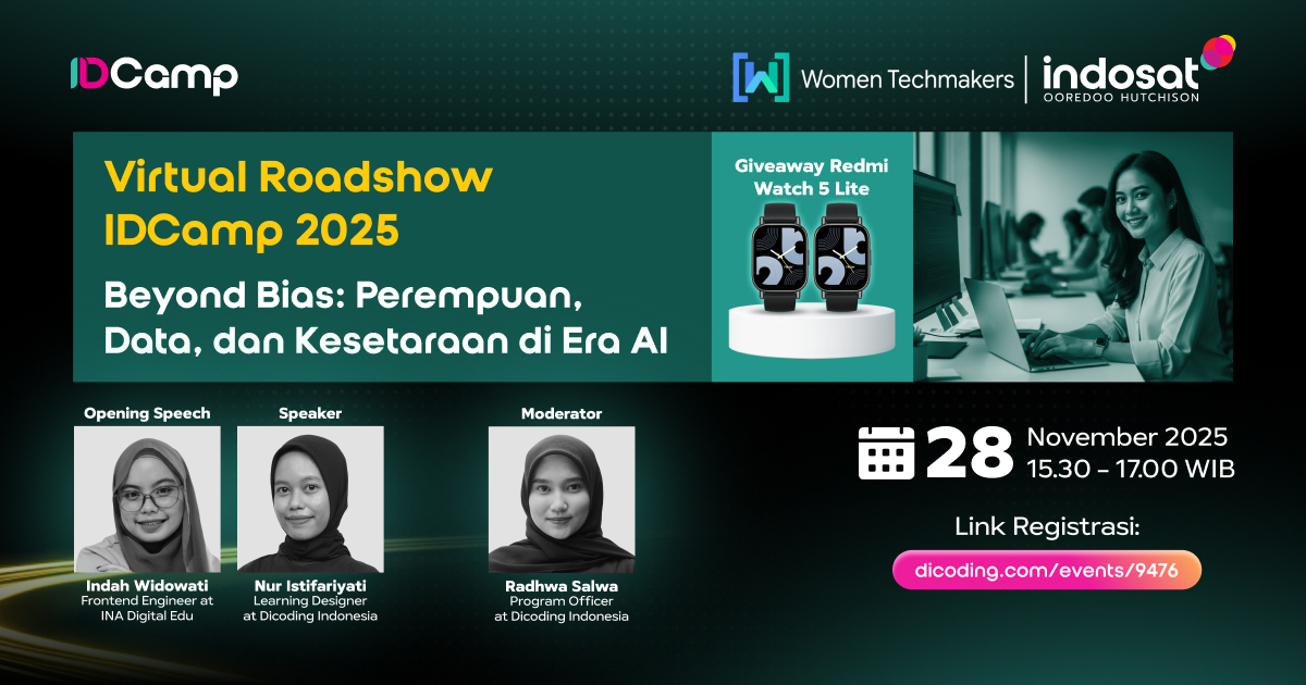 IDCamp Virtual Roadshow x WTM - Beyond Bias: Perempuan, Data, dan Kesetaraan di Era AI ...
