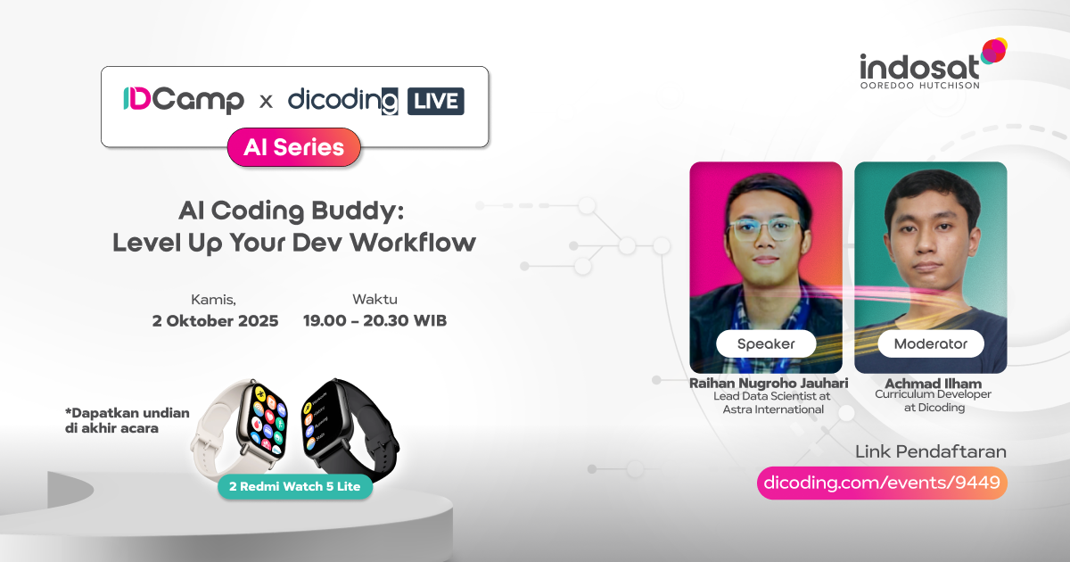 IDCamp x Dicoding Live #2 - AI Coding Buddy : Level Up Your Dev Workflow - Dicoding Indonesia