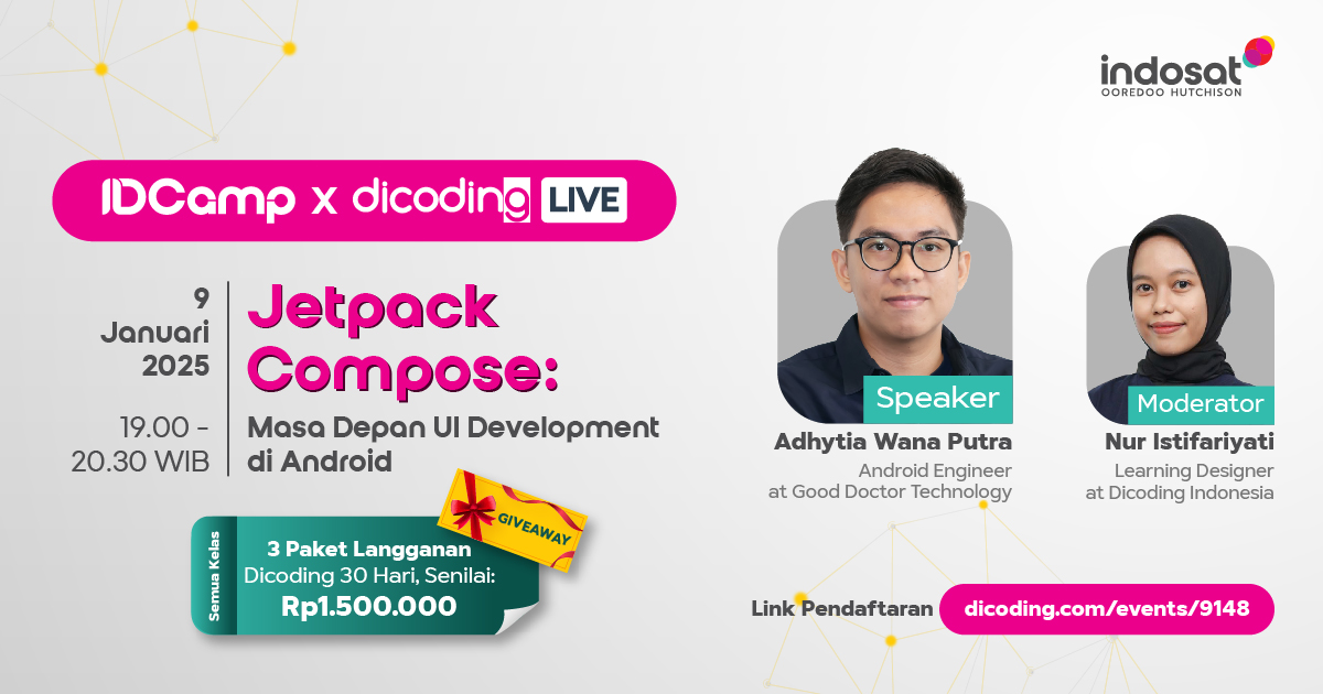 IDCamp x Dicoding Live #5 - Jetpack Compose: Masa Depan UI Development di Android - Dicoding ...