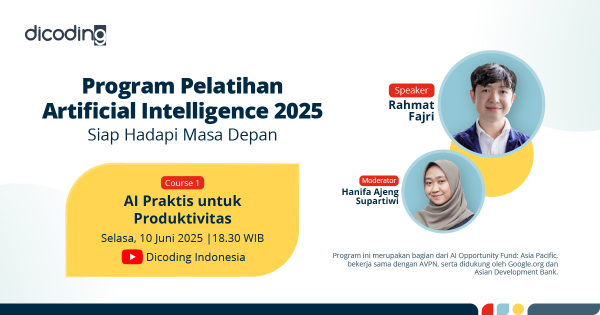 Pelatihan Artificial Intelligence 2025 - Live Session - Dicoding Indonesia