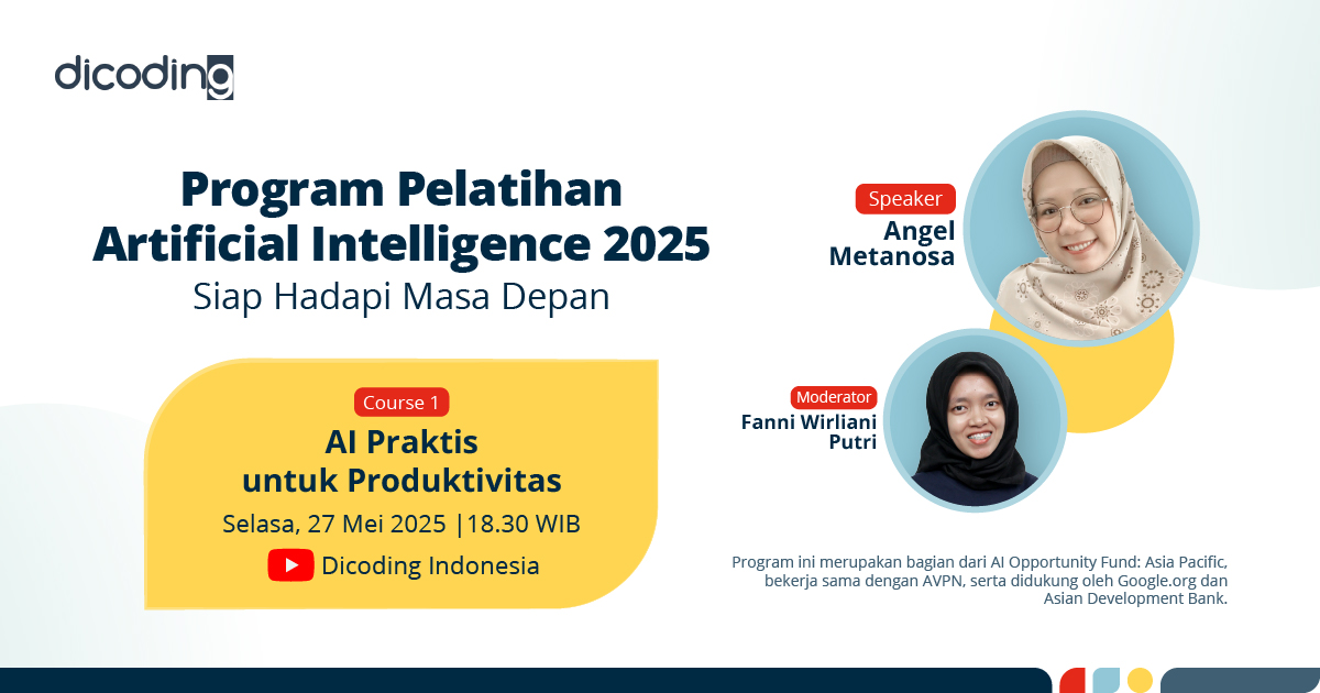 Pelatihan Artificial Intelligence 2025 - Live Session - Dicoding Indonesia