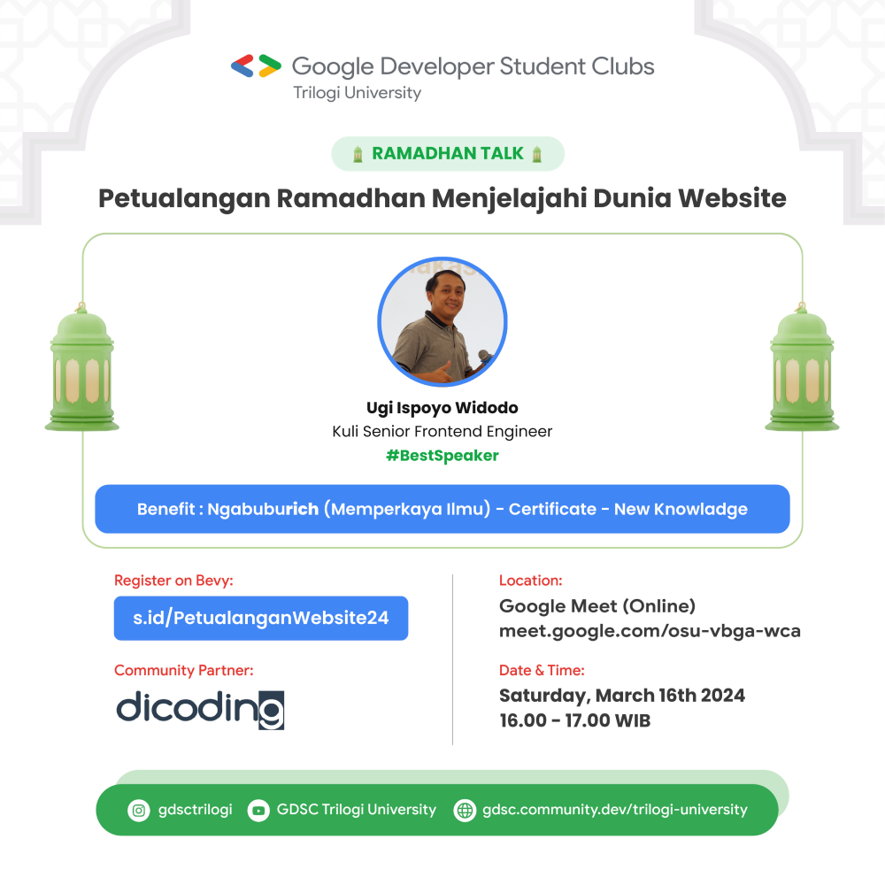 Petualangan Ramadhan Menjelajahi Dunia Website - Dicoding Indonesia