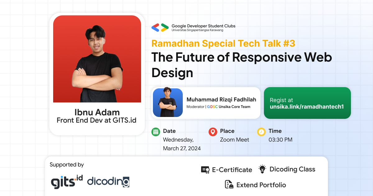 [Ramadhan Tech Talk GDSC Unsika] - Dicoding Indonesia