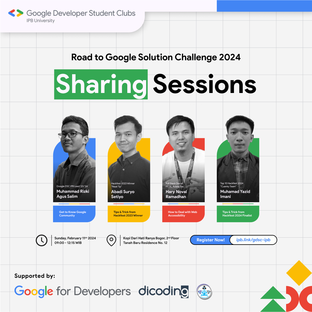 Road to Google Solution Challenge 2024: Sharing Sessions - Dicoding Indonesia