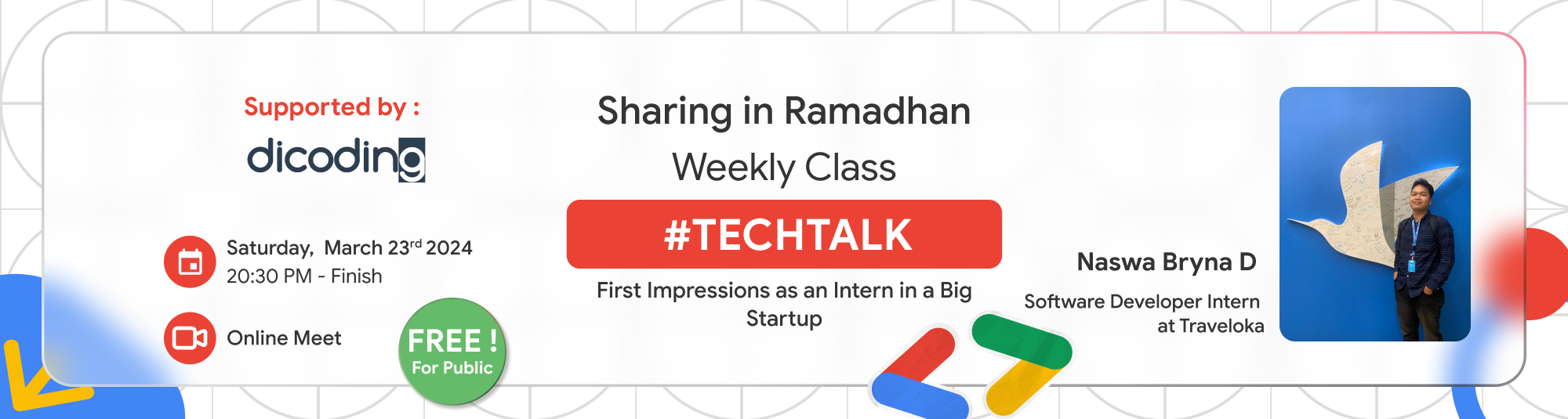 Sharing in Ramadhan Tech Talk #2 - Dicoding Indonesia