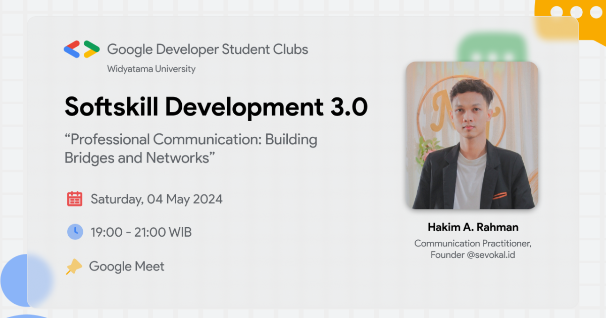 Soft skill Development 3.0: Professional Communication Building Bridges and Networks - Dicoding ...