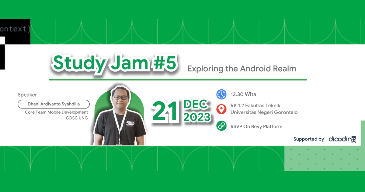 Study Jam #5 : Exploring the Android Realm - Dicoding Indonesia