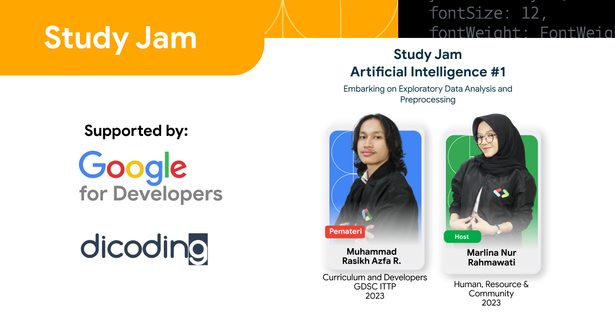STUDY JAM AI #1 "Getting Started with Exploratory Data Analysis and Preprocessing" - Dicoding ...