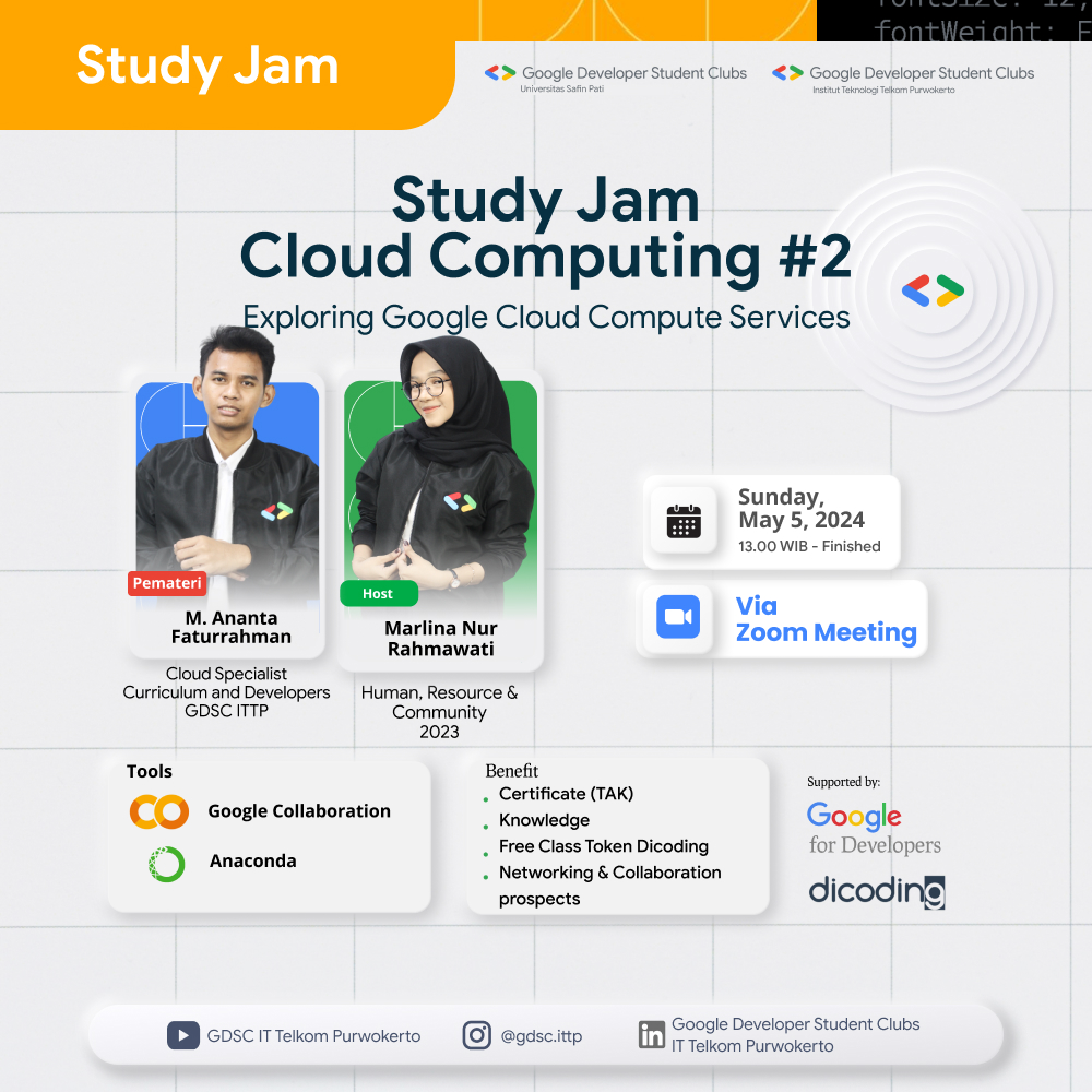 STUDY JAM CLOUD #2 “Exploring Google Cloud Compute Services” - Dicoding Indonesia