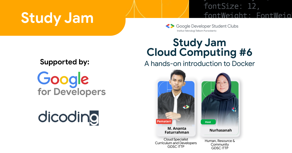 STUDY JAM CLOUD #6 “A Hands-on Introduction to Docker” - Dicoding Indonesia