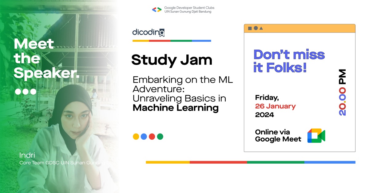 Study Jam - Embarking on the ML Adventure: Unraveling Basics in Machine ...