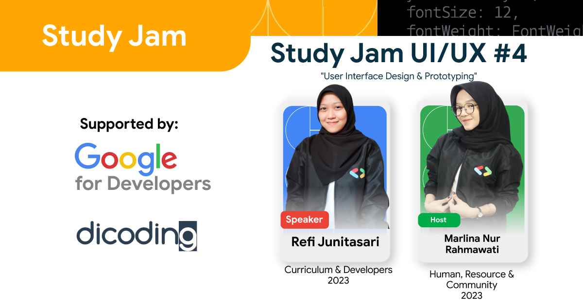 STUDY JAM UI/UX #4 "User Interface Design & Prototyping" - Dicoding ...