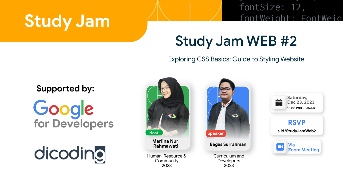 STUDY JAM WEB #2 "Exploring CSS Basics: Guide to Styling Website" - Dicoding Indonesia
