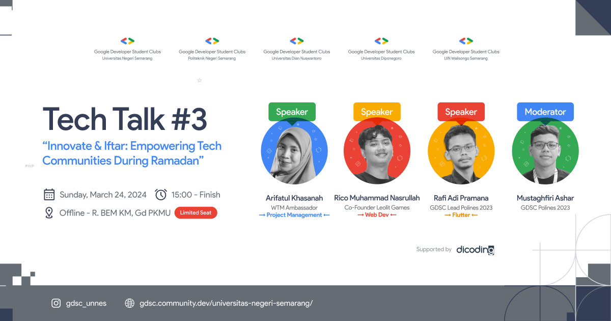 Tech Talk #3 "Innovate & Iftar: Empowering Tech Communities During ...