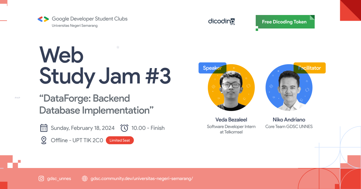 Web Study Jam #3 DataForge: Backend Database Implementation - Dicoding Indonesia