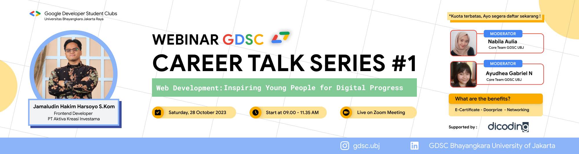 Career Talk Series #1: Web Development: Inspiring Young People for Digital Progress - Dicoding ...