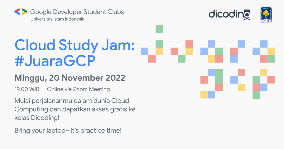 Cloud Study Jam: Ngerjain #JuaraGCP - Dicoding Indonesia
