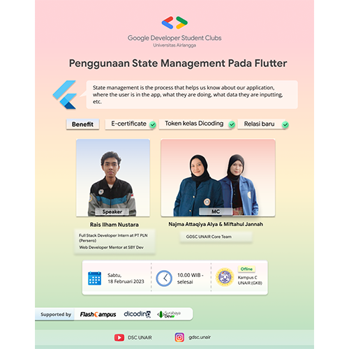 Data Science & Flutter Workshop : Penggunaan State Management Pada Flutter - Dicoding Indonesia