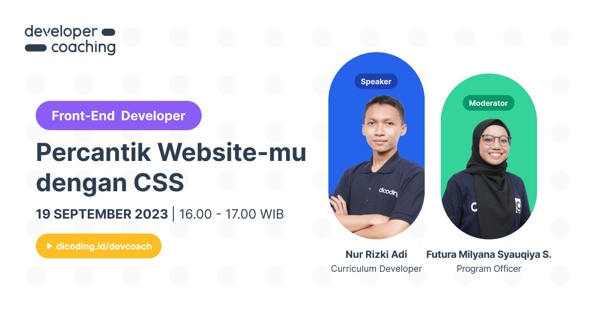 Dicoding Developer Coaching #103: Front-End | Percantik Website-mu dengan CSS - Dicoding Indonesia