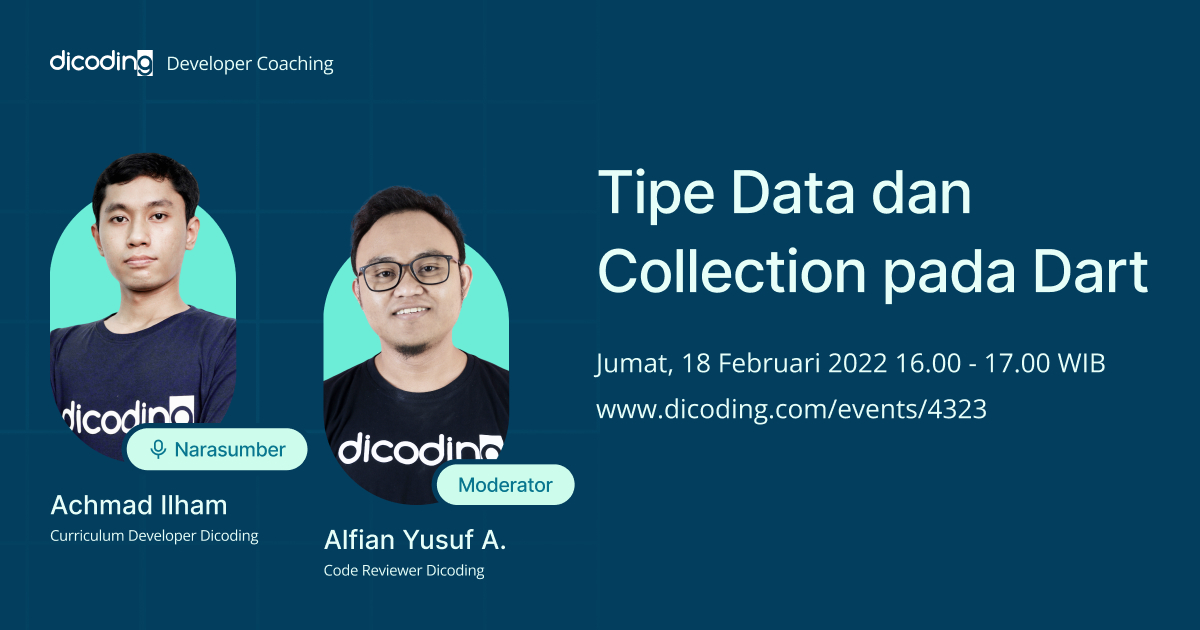 Dicoding Developer Coaching #40: Flutter | Tipe Data dan Collection ...