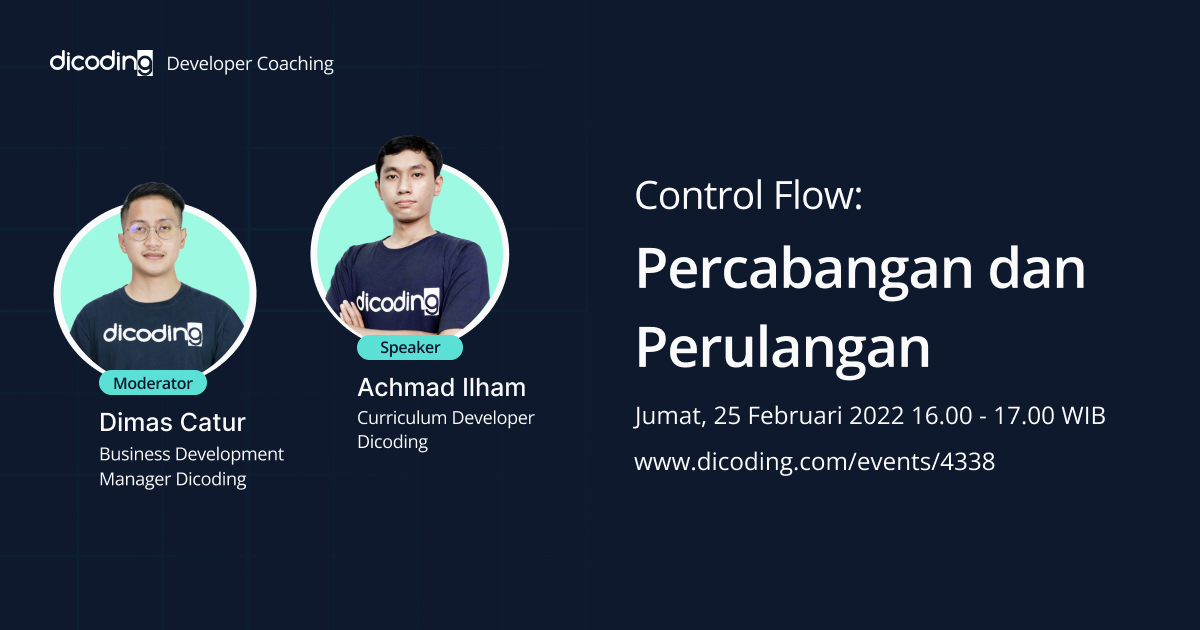 Dicoding Developer Coaching #41: Flutter | Control Flow: Percabangan dan Perulangan - Dicoding ...