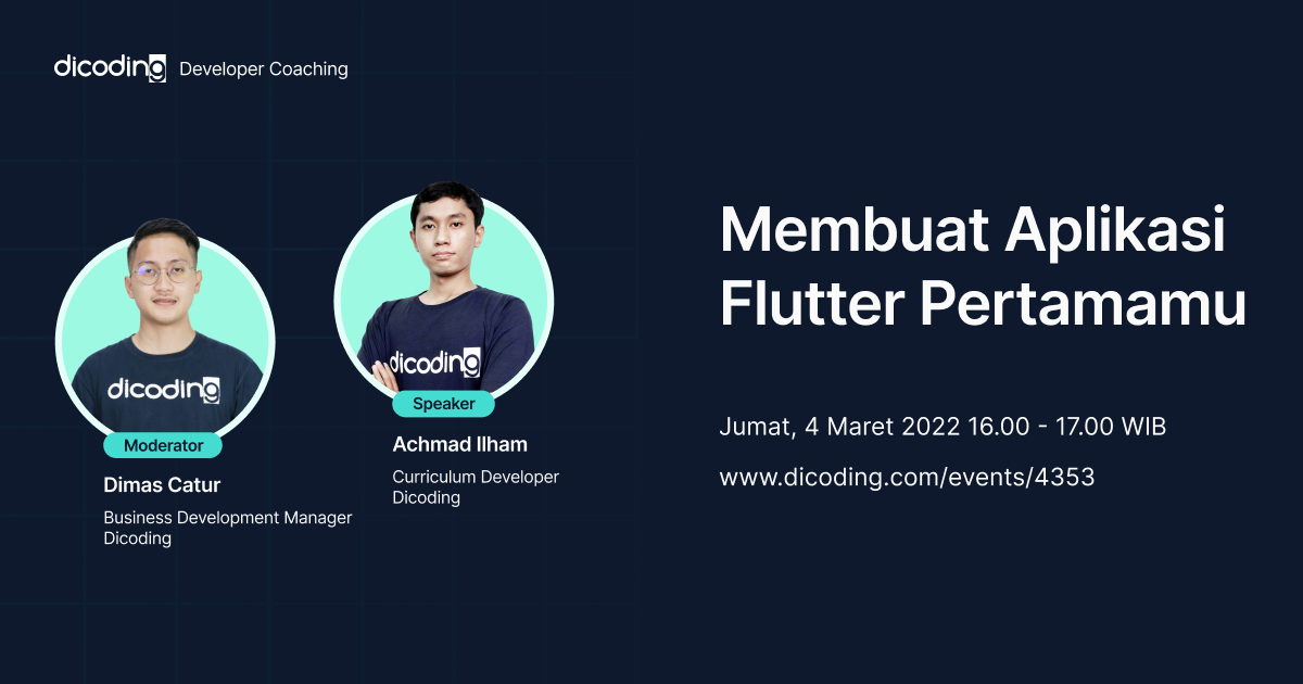 Dicoding Developer Coaching #42: Flutter | Membuat Aplikasi Flutter ...