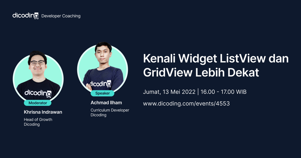 Dicoding Developer Coaching #49: Flutter | Kenali Widget ListView dan ...
