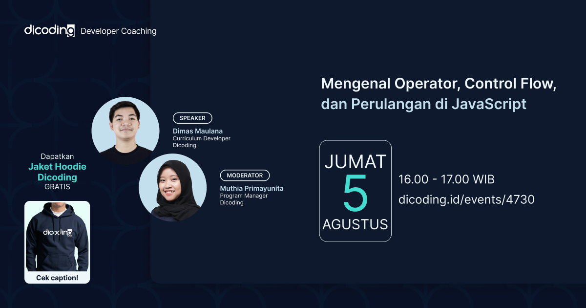 Dicoding Developer Coaching #60: Back-End | Mengenal Operator, Control ...
