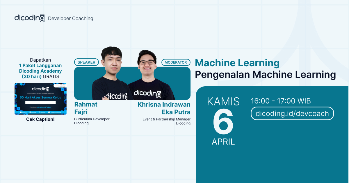 Dicoding Developer Coaching #85 : Machine Learning | Pengenalan Machine ...