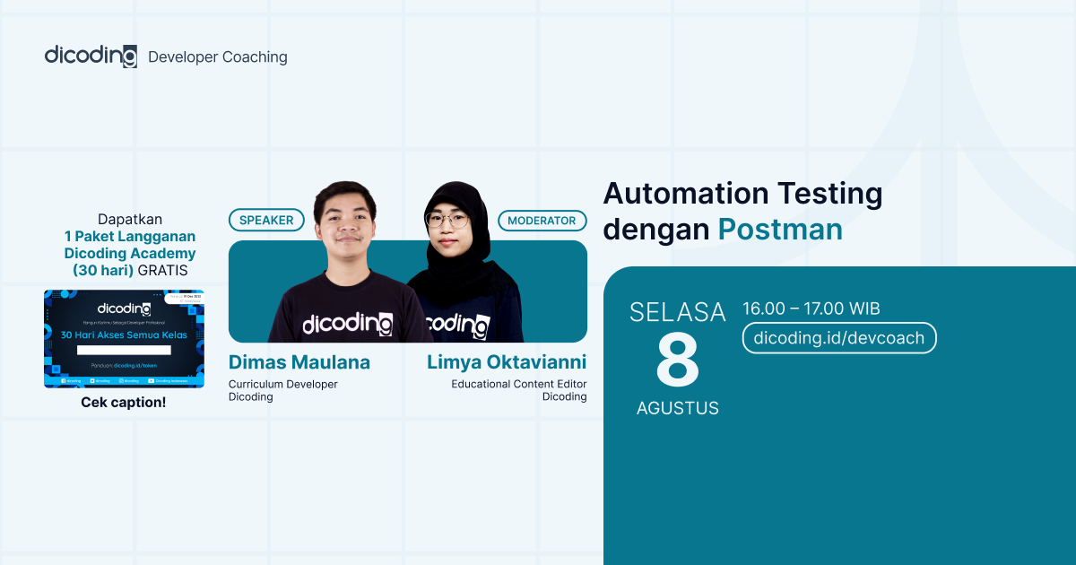 Dicoding Developer Coaching #99 : Back-End | Automation Testing dengan ...