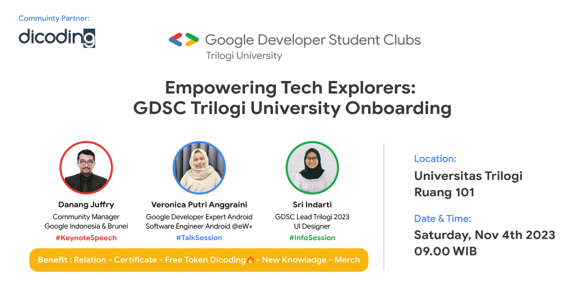 Empowering Tech Explorers: GDSC Trilogi University Onboarding ...