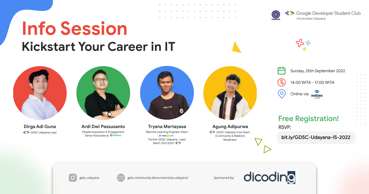 GDSC Udayana Info Session: Kickstart Your Career in IT - Dicoding Indonesia