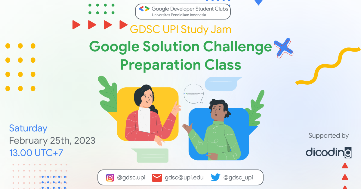 GDSC UPI Study Jam - Google Solution Challenge Preparation Class - Dicoding Indonesia