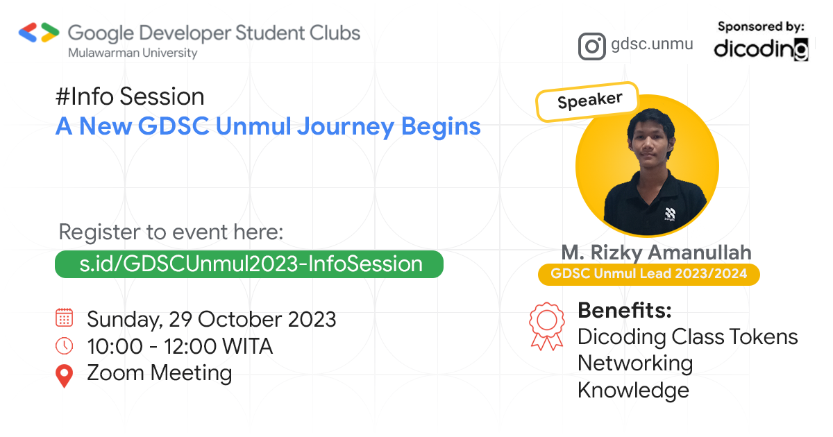 Info Session: A New GDSC Unmul Journey Begins - Dicoding Indonesia